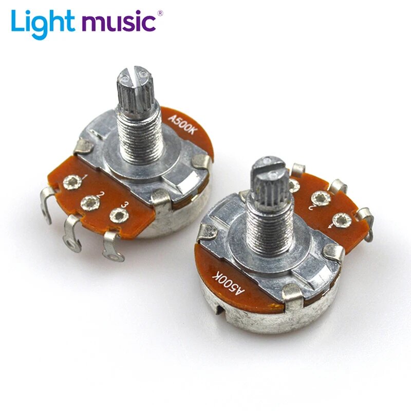 2 шт. Потенциометры для гитары Light Music DZ0162 хром B250K 15mm x 2pcs