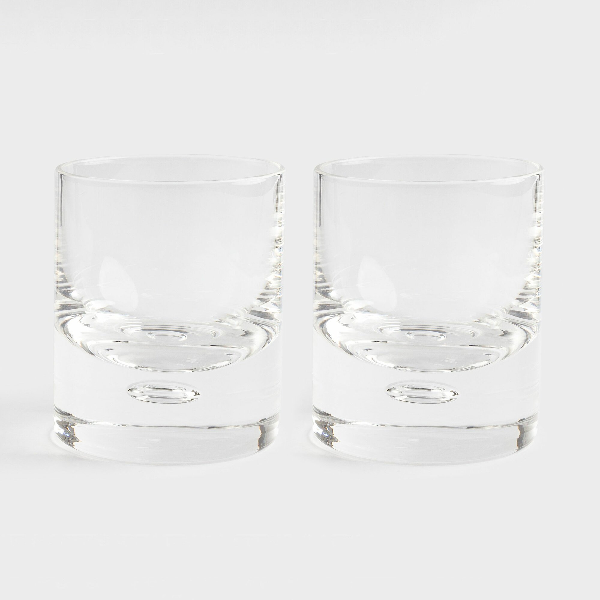 Стакан для виски, Kuchenland, 9 см, 240 мл, 2 шт, стекло, Пузырь, Dew