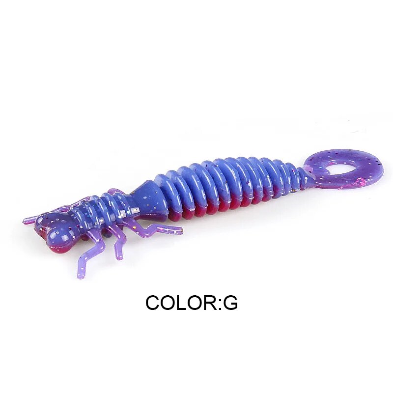 BEARKING Larva Силиконовые Приманки Фиолетовый, 60mm 8pcs, G