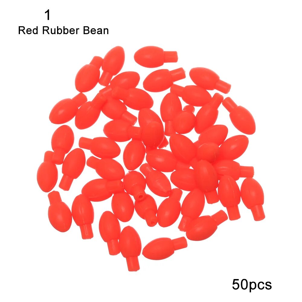 Рыболовные поплавки Flotador Pesca 50 шт. Красный, Red Rubber Bean