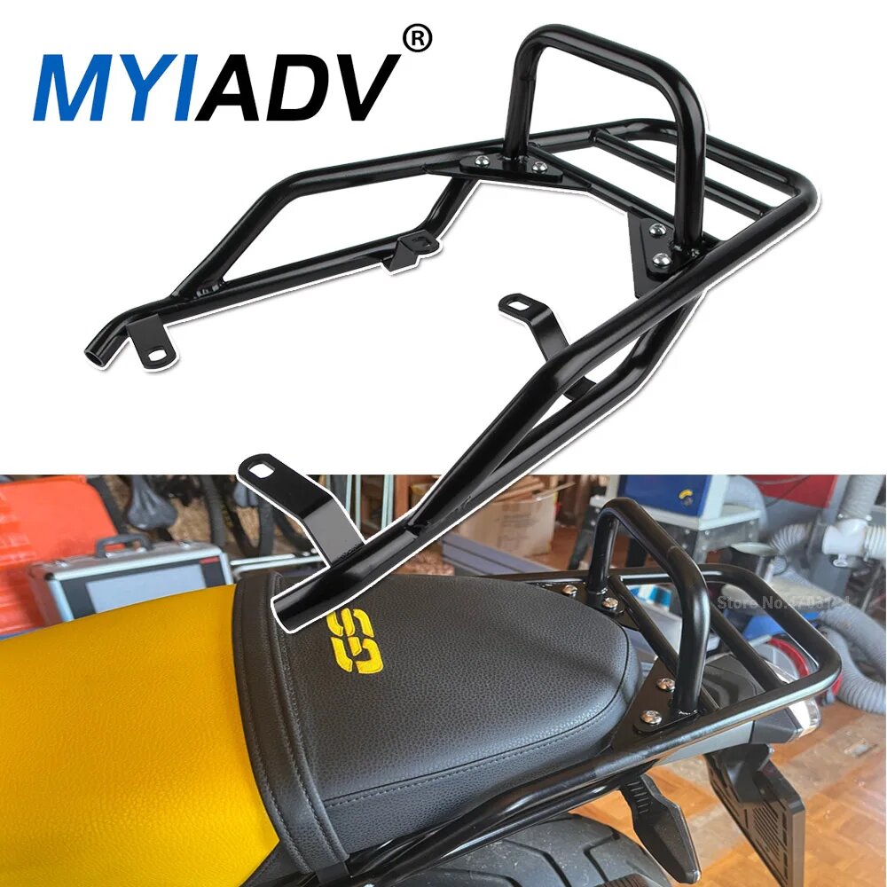 Багажник на заднее сиденье для мотоцикла BMW R NINE T NINET R9T 2014-2024 2025 Scrambler Racer Pure Urban с ручкой-держателем