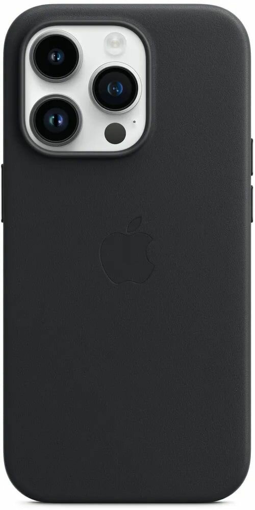 Кожаный чехол MagSafe для iPhone 16 Pro Max / Leather Case with MagSafe для Айфон 16 Про Макс, Black / черный