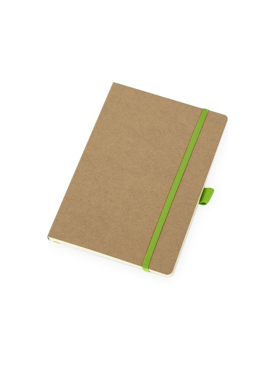Блокнот А5 в гибкой обложке «Sevilia Soft», цвет крафтовый/зеленое яблоко