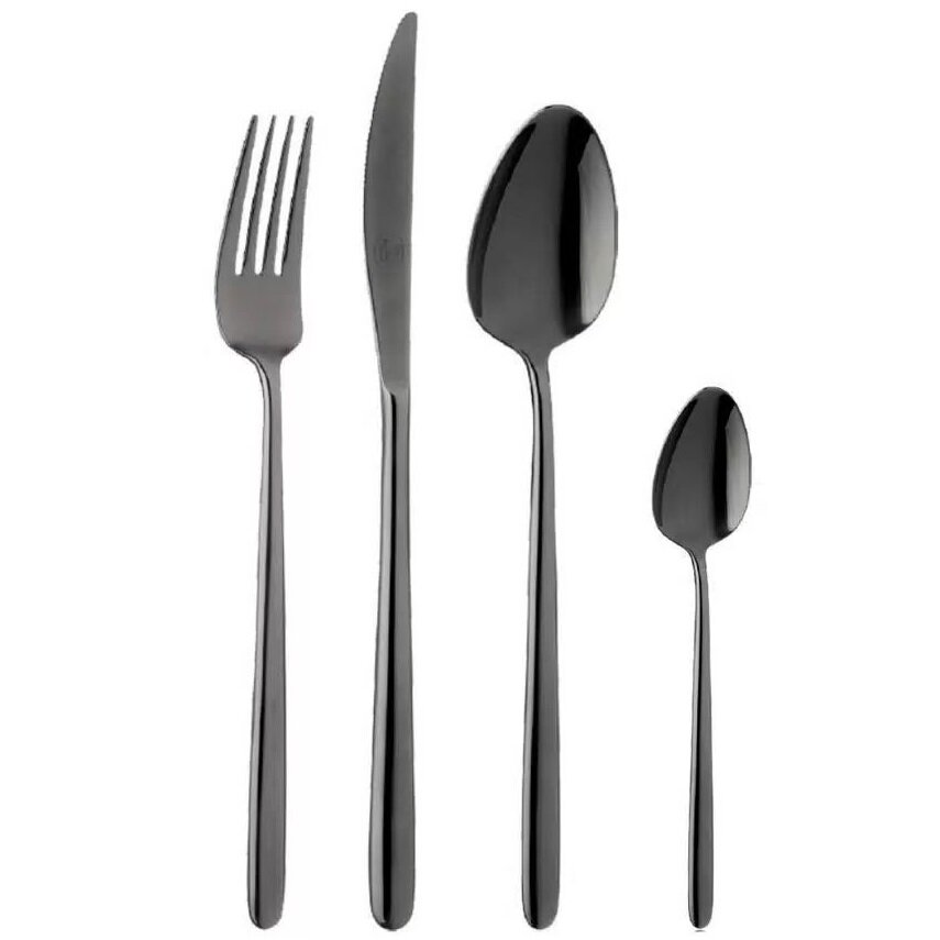 Набор столовых приборов Broggi Stiletto set di posate nero totale 1134200D05