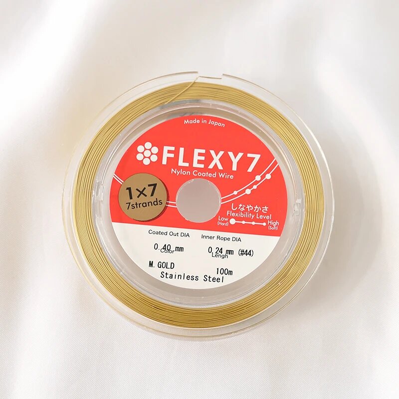 1 метр, Япония Flexy7, импортная мягкая стальная проволока, 7 нитей, ювелирная линия, сделай сам, жемчужная нить ручной работы, ожерелье, браслет, аксессуары