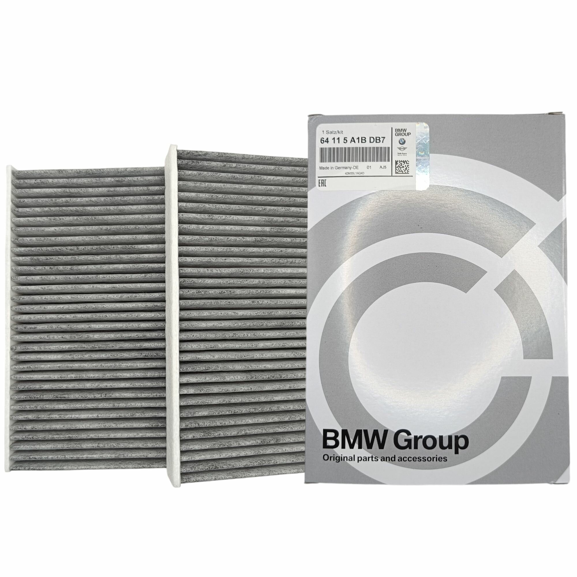 Фильтр салона угольный 64115A1BDB7 BMW X5 X6 X7 (G05 G06 G07) 5' G30 G31 F90 / БМВ