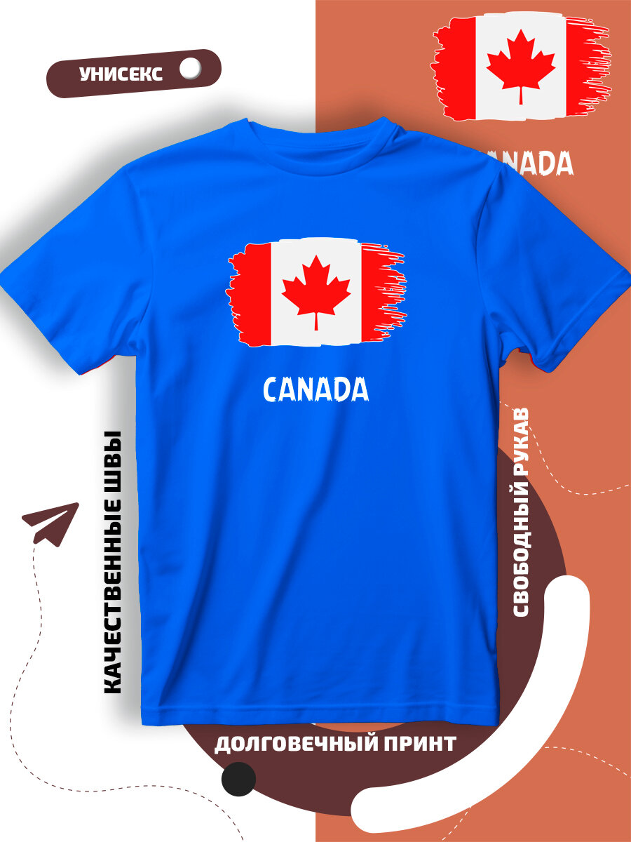 Футболка с принтом флагом Канада Canada