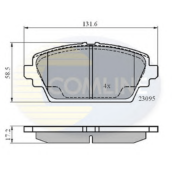 COMLINE CBP0802 (410604U125 / 410604U126 / 41060AV125) колодки nis Almera (Альмера) 00 - 06 / Primera (Примера) 02 -
