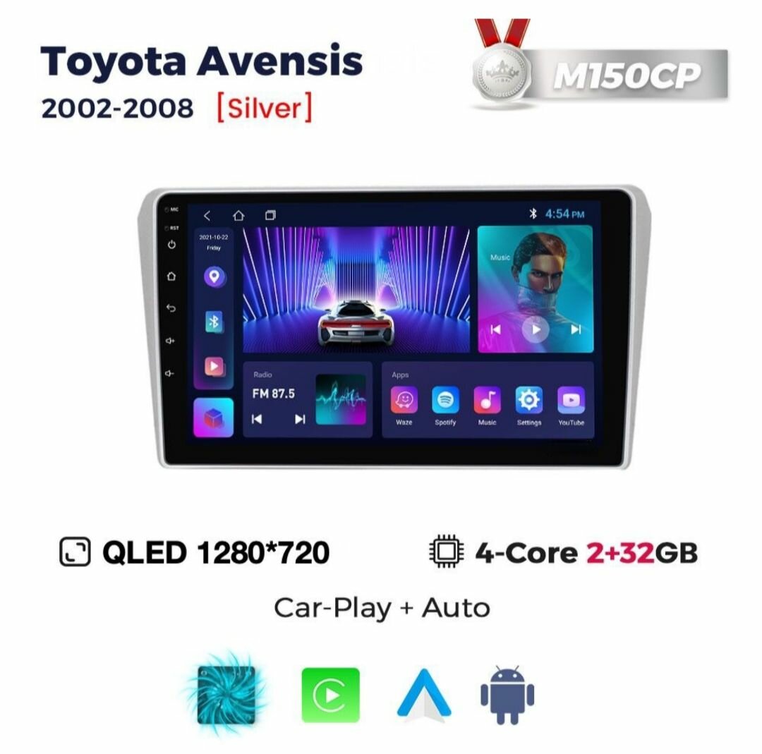 Магнитола Mekede TS7 2-32 Гб Android для Toyota Avensis 2 t250 / Автомагнитола Андроид Тойота Авенсис т250