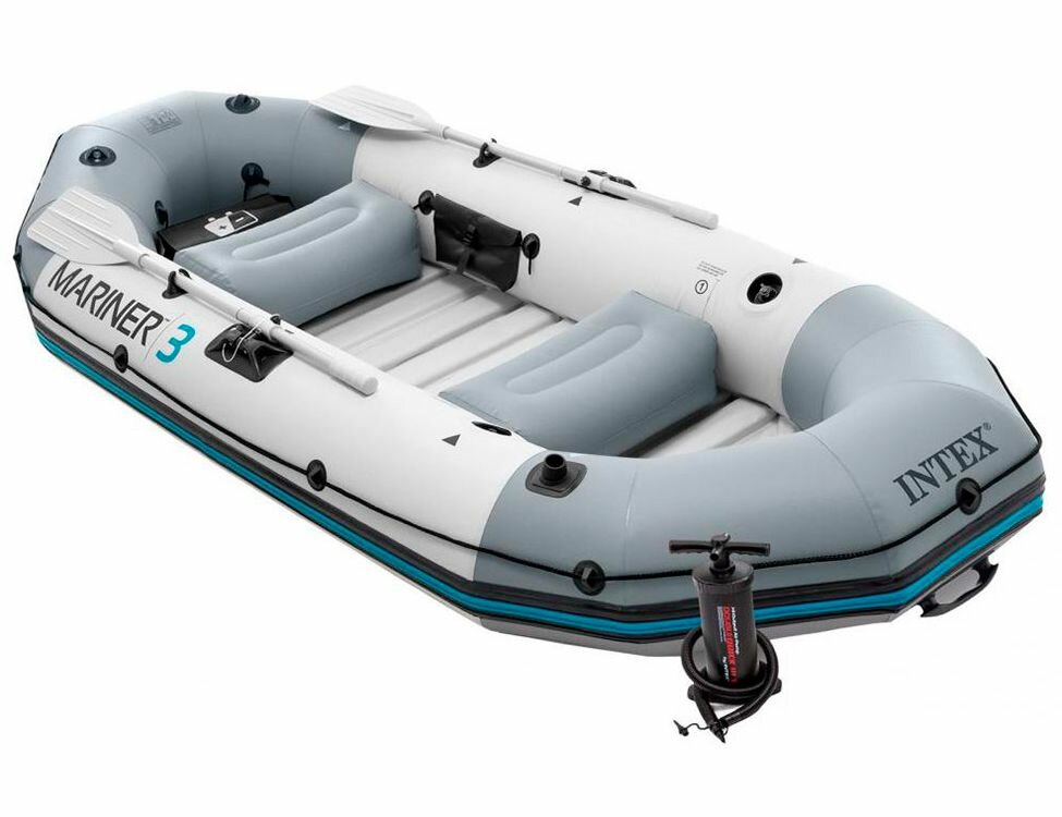 Лодка надувная Интекс Маринер 3 комплект (Intex Mariner 3 Set)), 297х127х46см, 68373