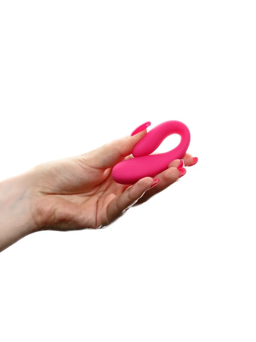 Вибратор для пар, с вибропулей, силикон, розовый