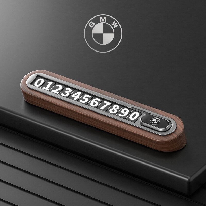 Деревянная креативная табличка, автовизитка для BMW для номера телефона на панель в автомобиль, номерной знак для парковки