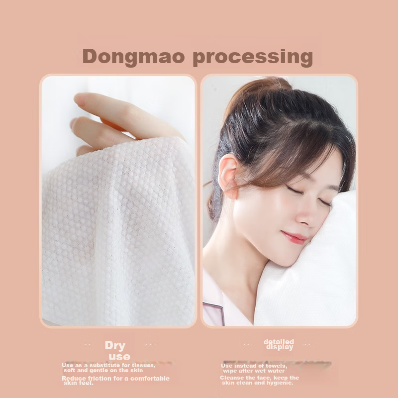 Mianzhirun Facial Cleansing Wipes, Disposable Cotton Soft Tissues, for Both Dry And Wet Use, Pearl Texture, Face Cleansing Wipes, Makeup Remover Wipes, 20*22cm, 80 Sheets