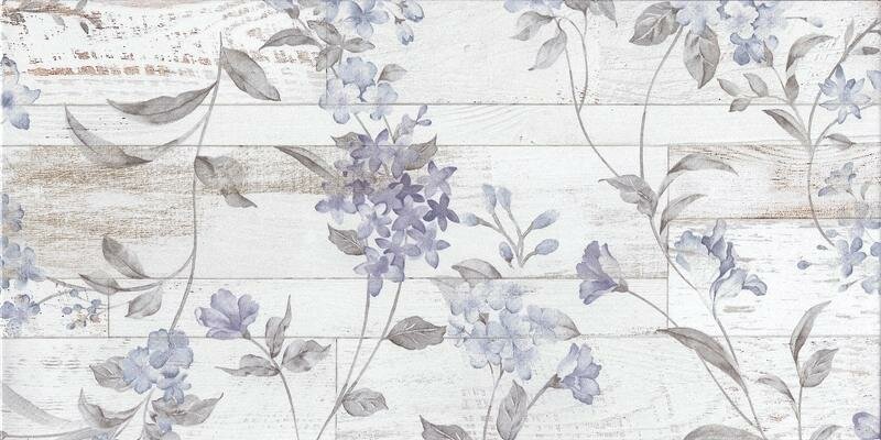 Керамическая плитка GlobalTile San Remo Белый панно часть 2 GT15VG настенная 25х50 см