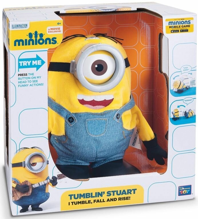 Интерактивный Миньон Стюарт кувыркающийся акробат Thinkway Toys