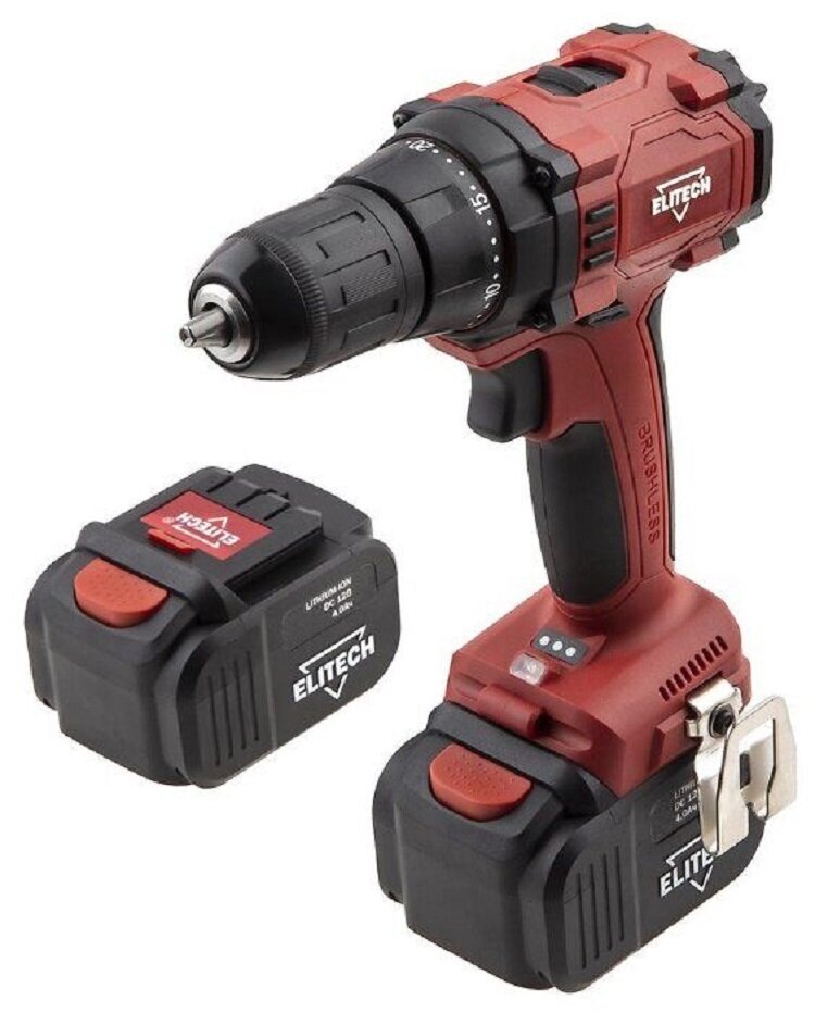 Дрель аккумуляторная ELITECH ДА 12СЛ2 (Е2201.004.02), арт. 191612