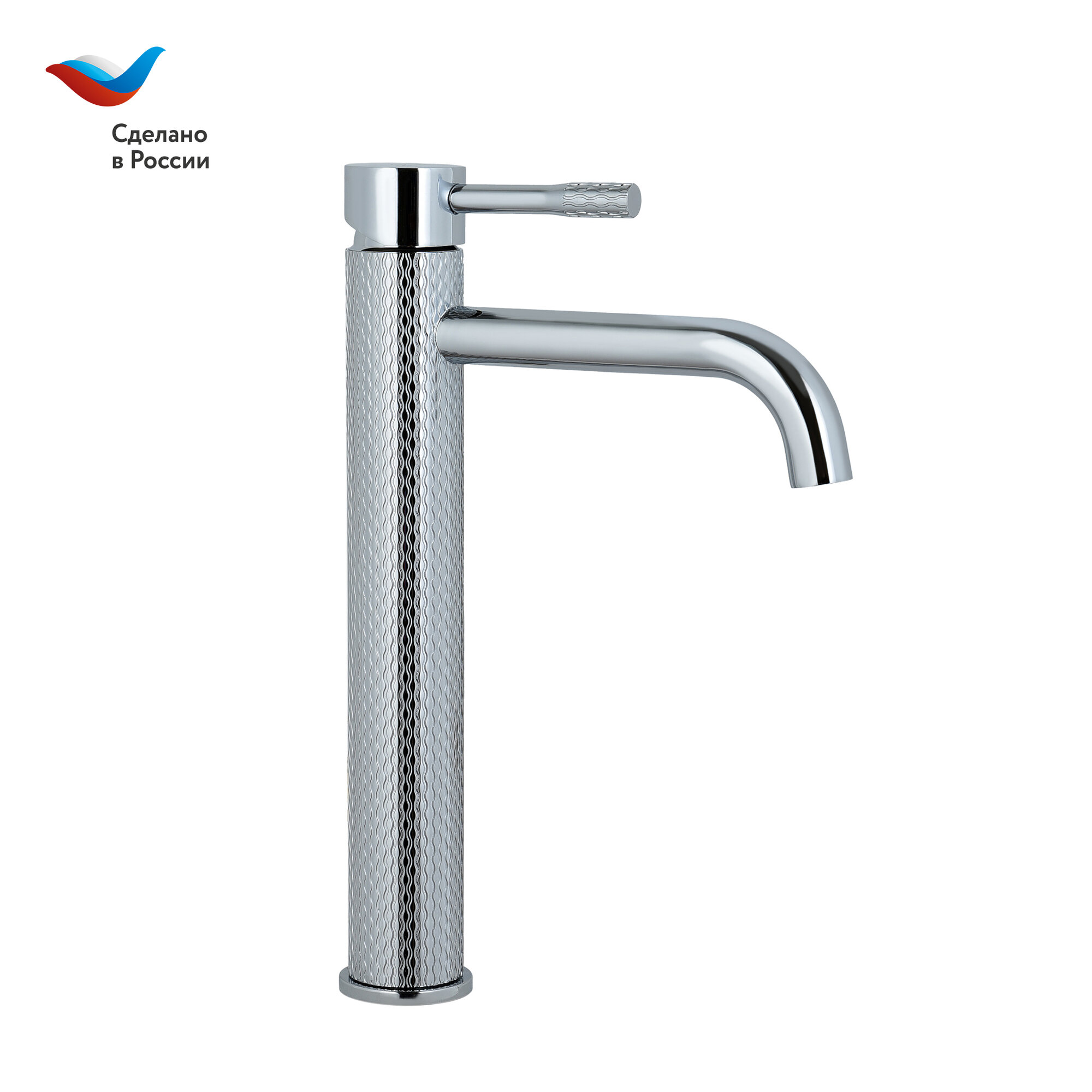 Смеситель для умывальника Славен СЛ-ОД-Д13, с высоким корпусом, хром