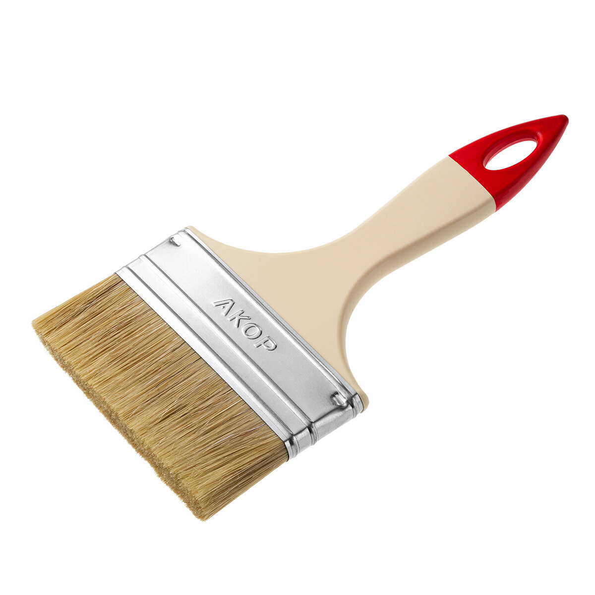 Кисть плоская Акор Стандарт Столичная, смешанная щетина, пластиковая ручка, 100 x 12 мм