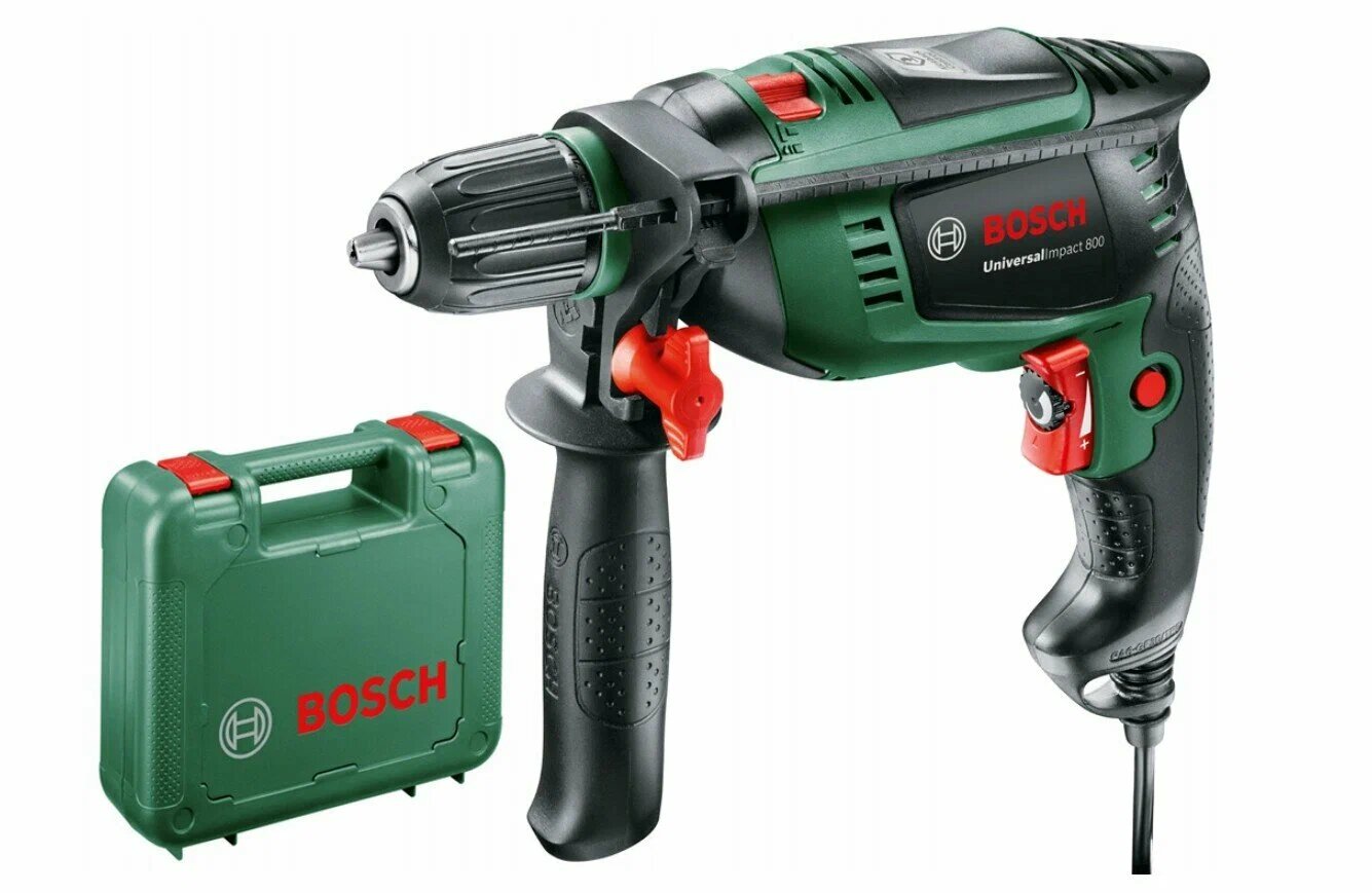 Дрель ударная сетевая BOSCH UniversalImpact 800 0603131120, Кейс