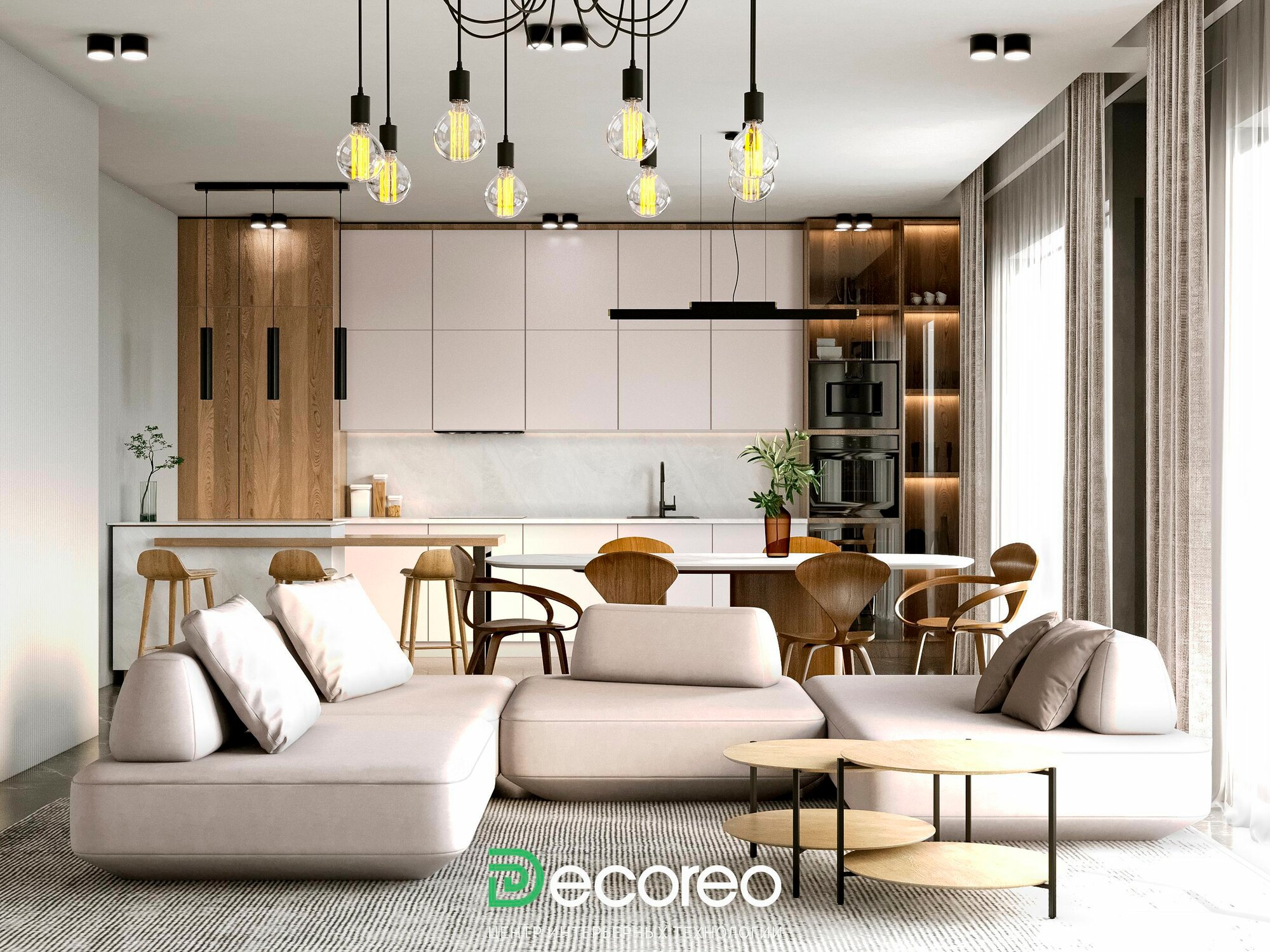 Диван модульный современный стиль BELLO, серый, 120х100х44см