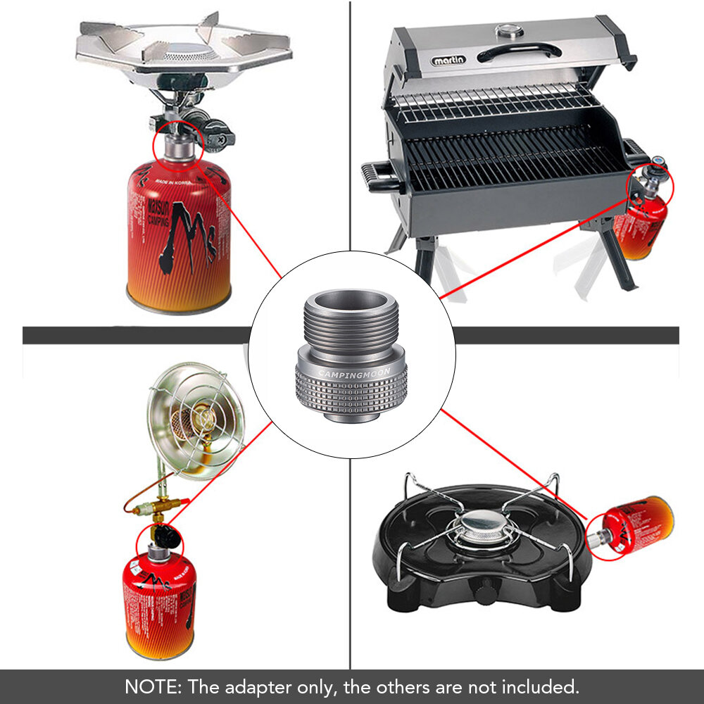 Адаптер для газовой плиты для кемпинга, соединитель для газового устройства на пропане, конвертер для газового баллона для кемпинга на открытом воздухе, пешего туризма, рыбалки