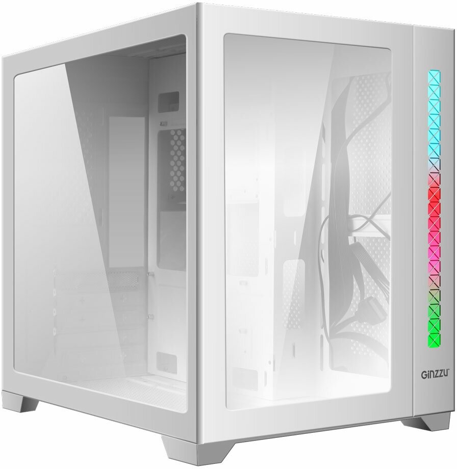 Корпус Ginzzu V400, RGB, Белый — купить в интернет-магазине D-L-T на ...