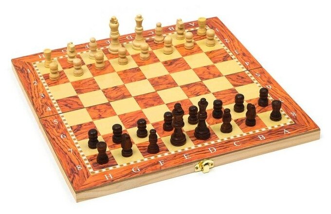 Настольная игра 3 в 1, набор: шахматы, шашки, нарды, 34×34 см
