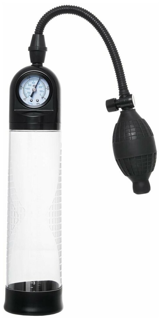 Прозрачная механическая помпа Roald с манометром,6 см, прозрачный, анодированный пластик (ABS), Мужской, Секс-товары для мужчин