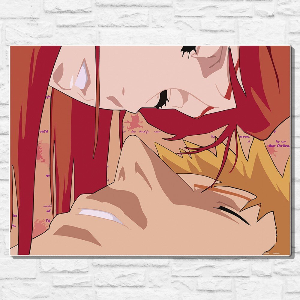 Картина по номерам на холсте аниме блич (bleach, ичиго, рукия, орихиме) - 14883 60х80