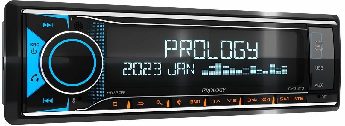 Автомагнитола Prology CMD-340 1DIN 4х55 Вт, v4,2 AUх ПДУ RDS (PRCMD340)