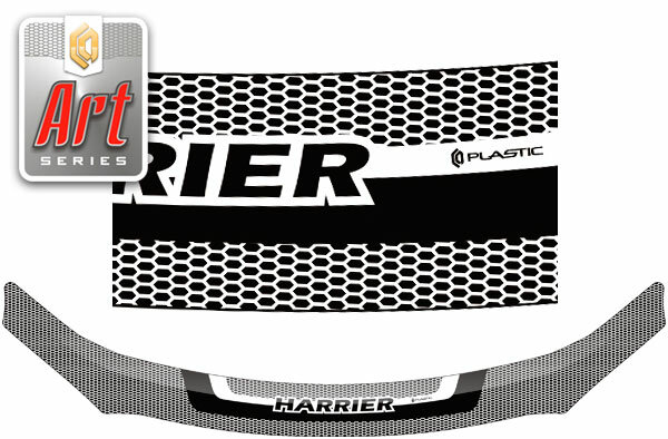 Дефлектор капота Toyota Harrier 2013 2020 Серия "Art" белая САпластик