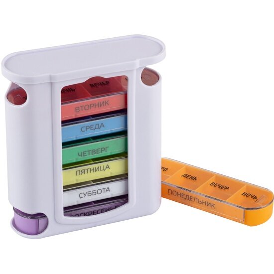 Таблетница Ecos на 7 дней вертикальная