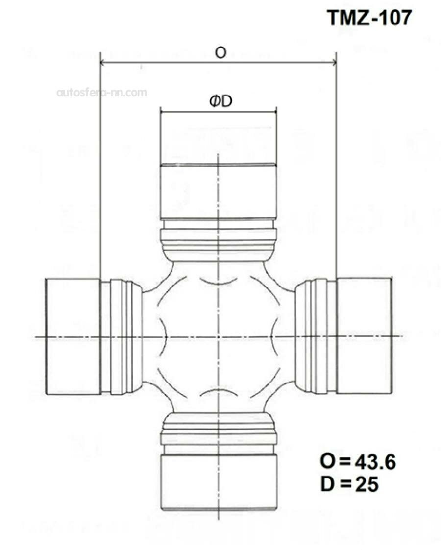 TOYO TMZ107 Крестовина карданного вала TOYO