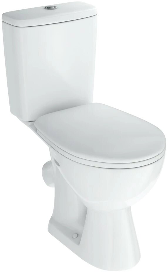 Унитаз-компакт Rosa Стиль 4630055558391 косой выпуск, с сиденьем микролифт, белый