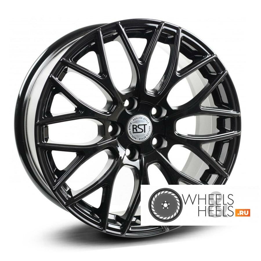 Диск автомобильный литой RST R147 17x7.5 5x114.3 et46 dia67.1 Черный глянцевый
