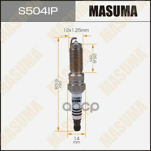 Свеча зажигания MASUMA IRIDIUM+PLATINUM (SILZNAR8C7H) (93593) Masuma арт. S504IP