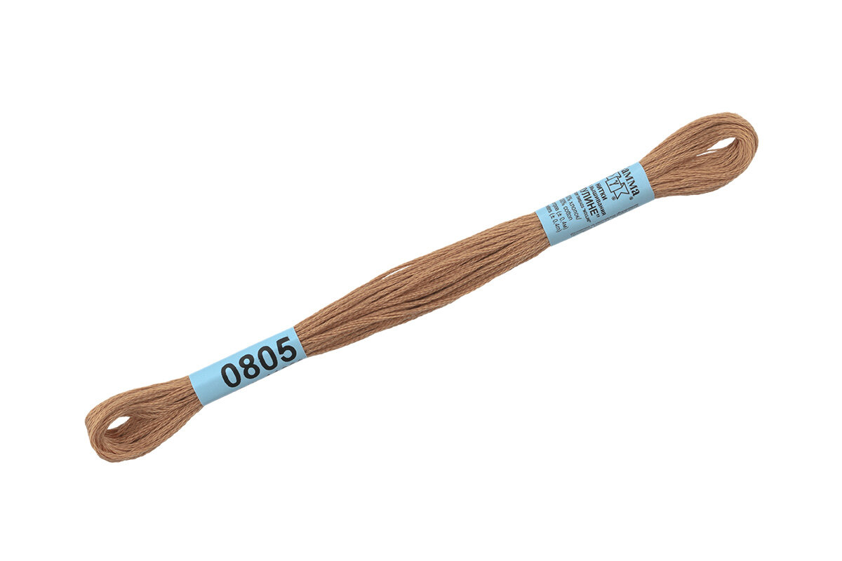 Мулине "Gamma" 100% хлопок 8 м №0805 т. бежевый