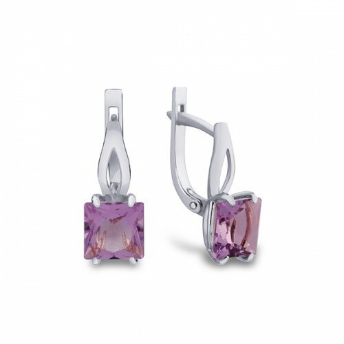 Серьги, серебро, 925 проба, топаз