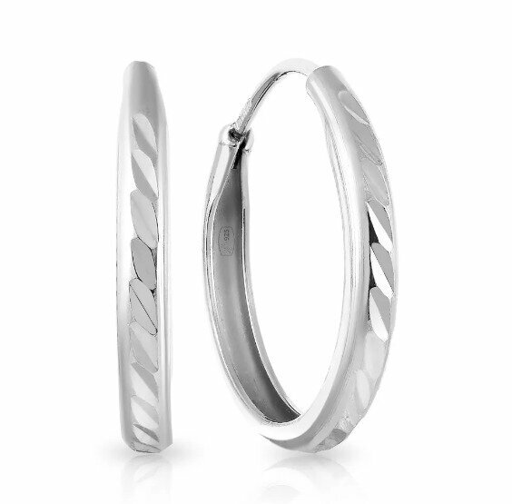 Серьги конго, серебро, 925 проба