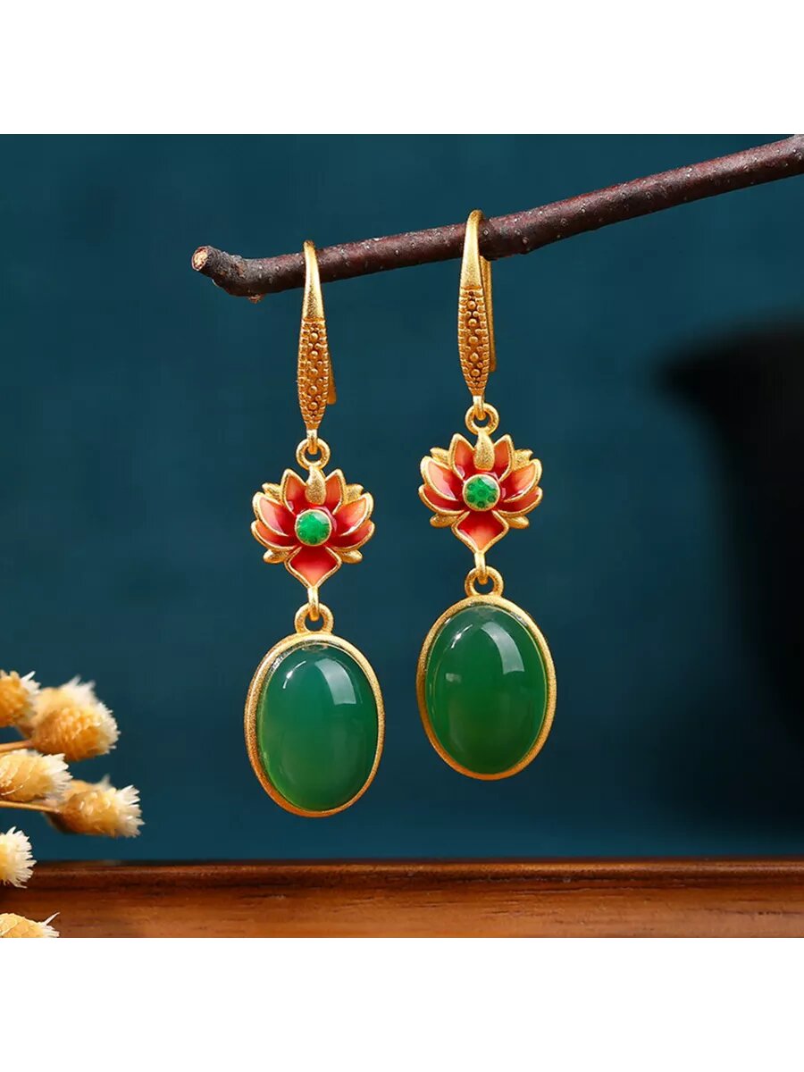 Серьги, искусственный камень