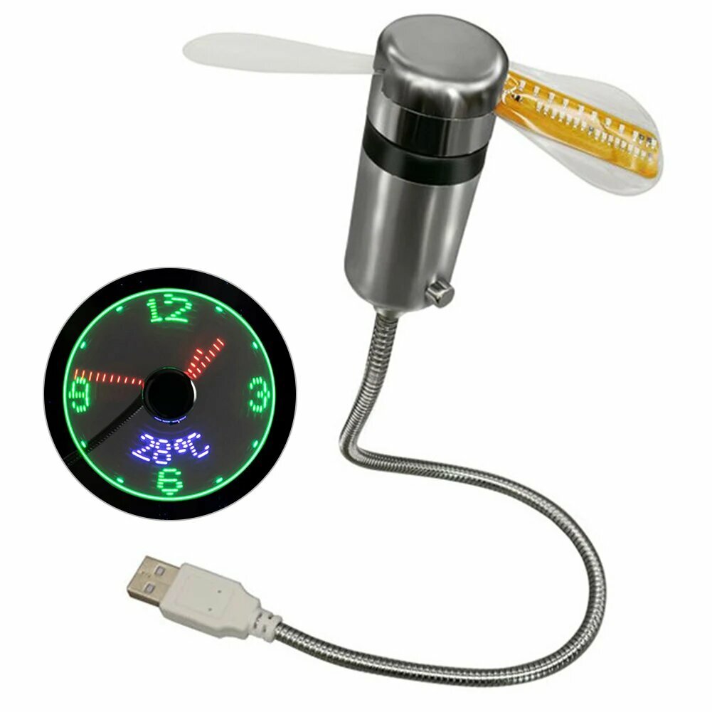 USB-вентилятор GUB с дисплеем Time Temperature Fan