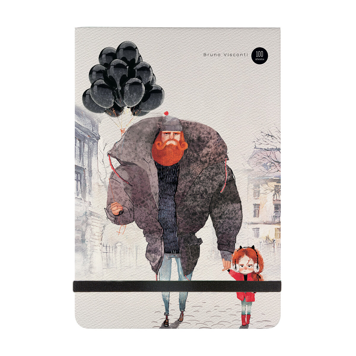 Записная книжка "MEGAPOLIS JOURNAL" А5, 100 Л. вертикальный на резинке "SMART DADDY", клетка