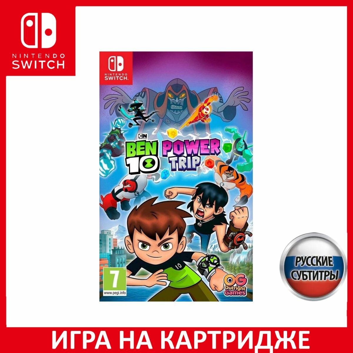Игра Ben 10 Мощное Приключение (Power Trip) Switch Русская Версия Картридж на Nintendo Switch