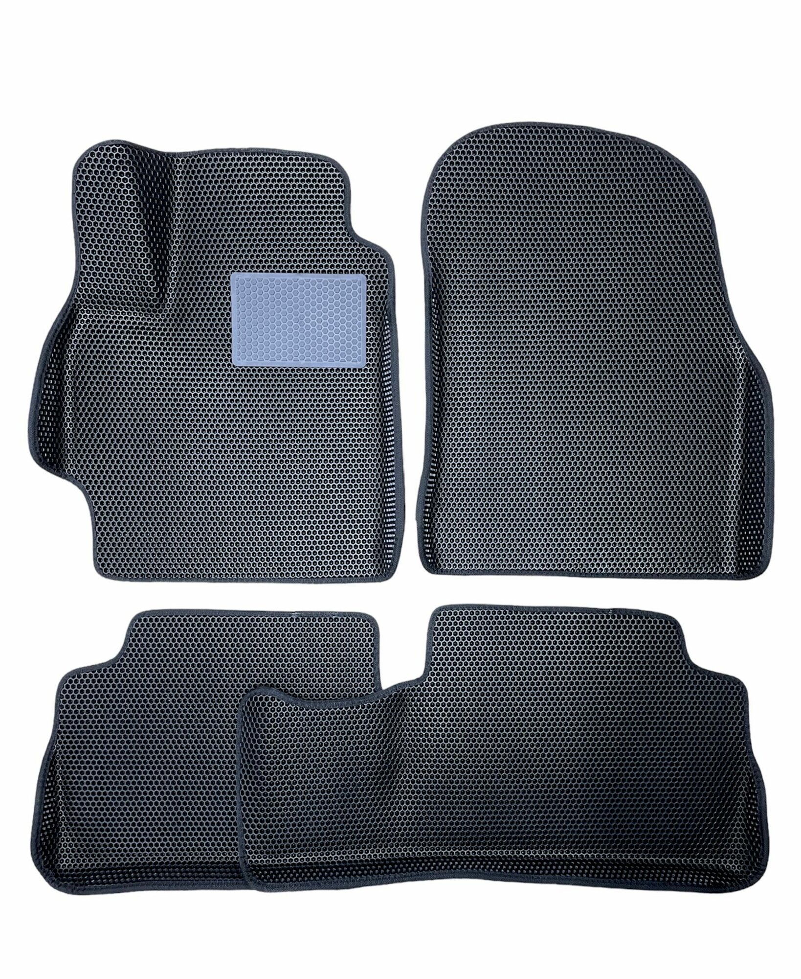 Коврики ЕВА EVA ЭВА с бортами 3д 3D для Волга ГАЗ-31105 2003-2009 / / черный(сота)-черный / резин подпятник