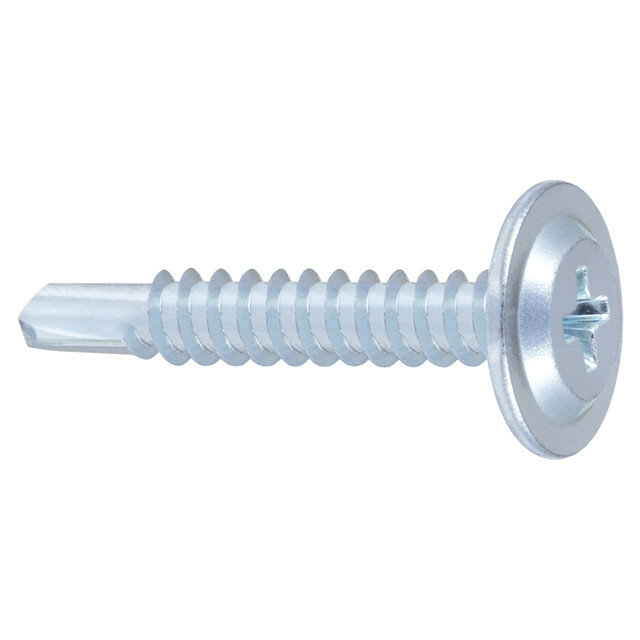 Усиленный саморез с прессшайбой и буром 4,2х25мм для металла и древесины, 25 шт