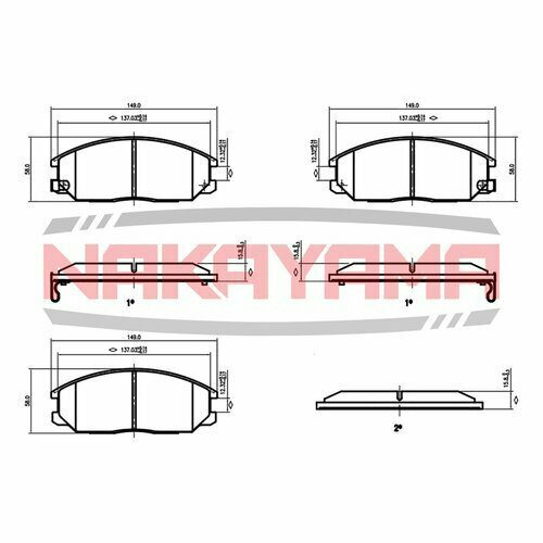Колодки тормозные дисковые Nakayama hp8097ny