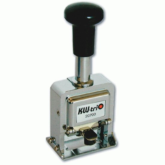 Нумератор Kw-trio 20800 металл корп: серебристый автоматический 8разр. 1стр.