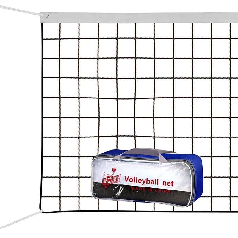 Профессиональная волейбольная сетка 950 см для пляжных матчей, соревнований, спортивных тренировок, стандартная, простая установка, сетчатая сетка для тенниса на открытом воздухе, упражнения