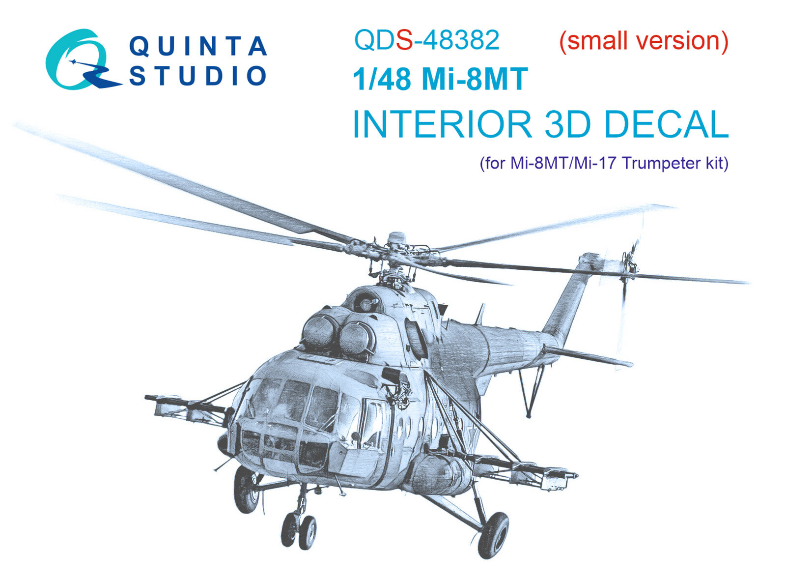 QDS-48382 3D Декаль интерьера кабины Ми-8МТ (Trumpeter) (Малая версия)