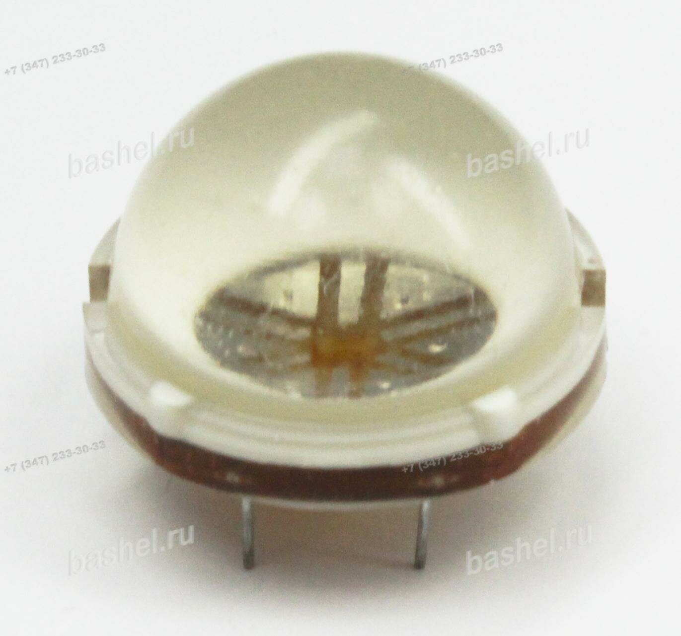 LED DIP 20mm КИПМ20-К красный 6v(2катода,2анода, подключение крест), Светодиод, круглый прозрачный 20мм
